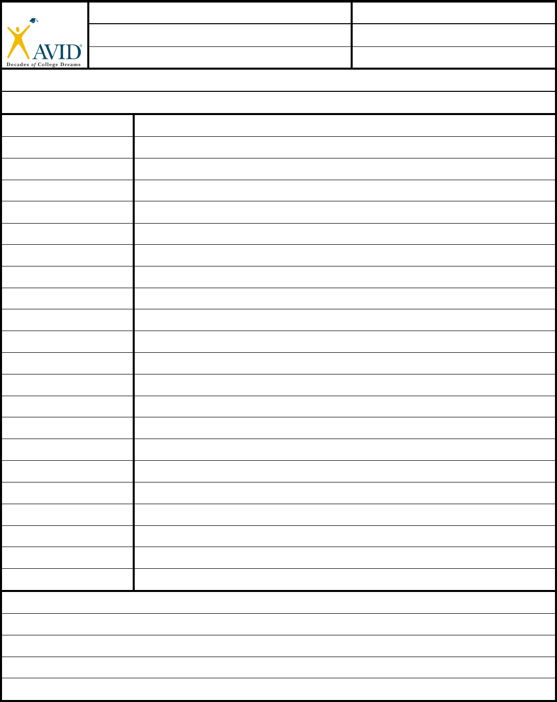 Cornell Notes Template AVID Edit Fill Sign Online Handypdf