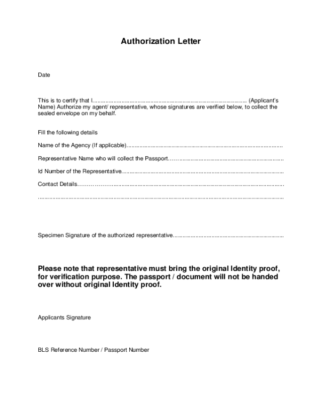 Collect Passport Authorization Letter Edit Fill Sign Online Handypdf
