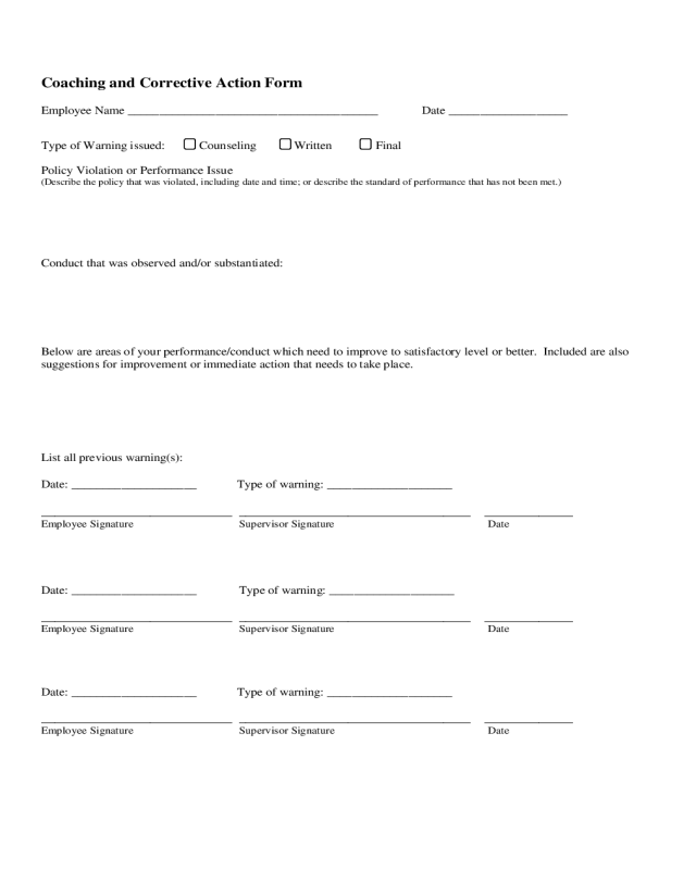 2023 Corrective Action Plan Template Fillable Printable PDF Forms 