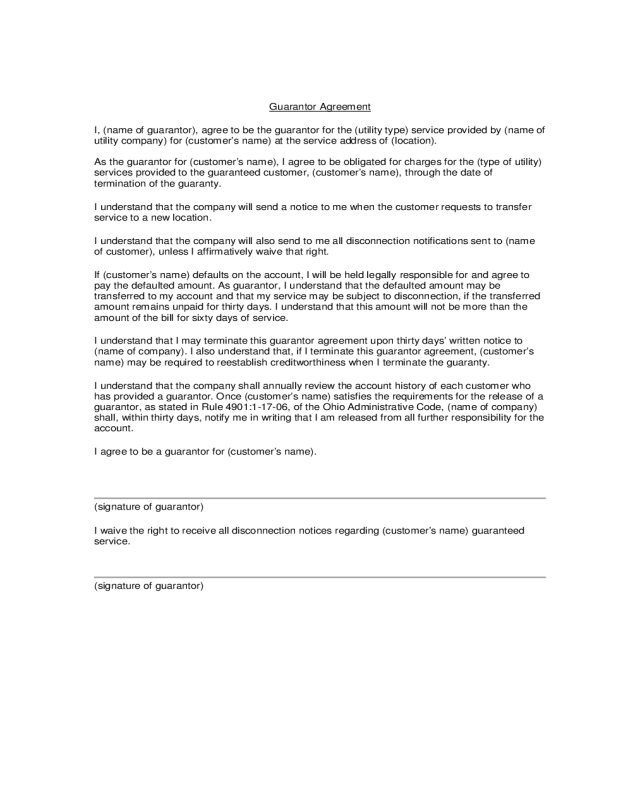 2023 Guarantor Agreement Form Fillable Printable PDF Forms Handypdf