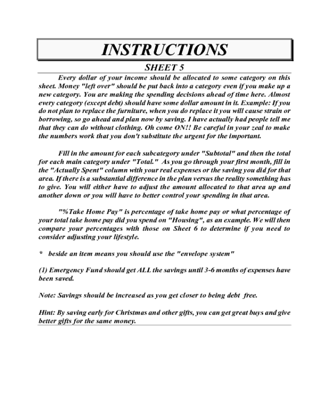 2022 Dave Ramsey Budget Form Fillable Printable PDF Forms Handypdf