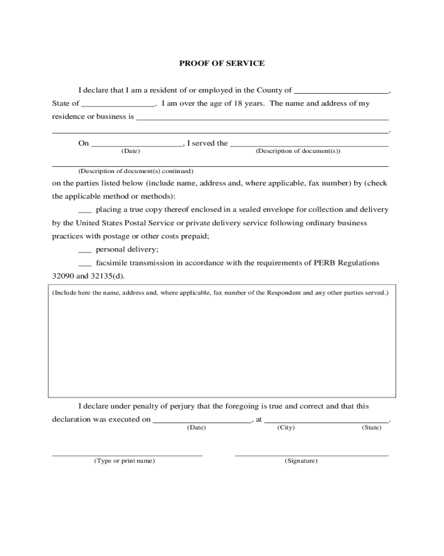 2023 Proof Of Service Form Fillable Printable PDF Forms Handypdf