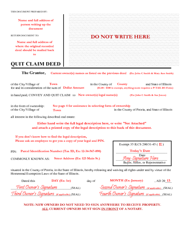 How To Fill Out A Quit Claim Deed Form California Form Resume Gambaran