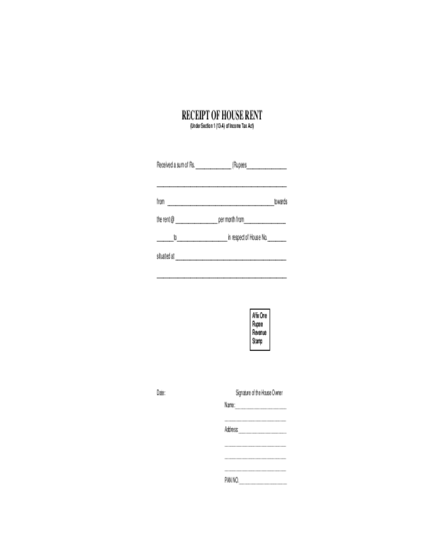 2023 Rental Receipt Form Fillable Printable PDF Forms Handypdf