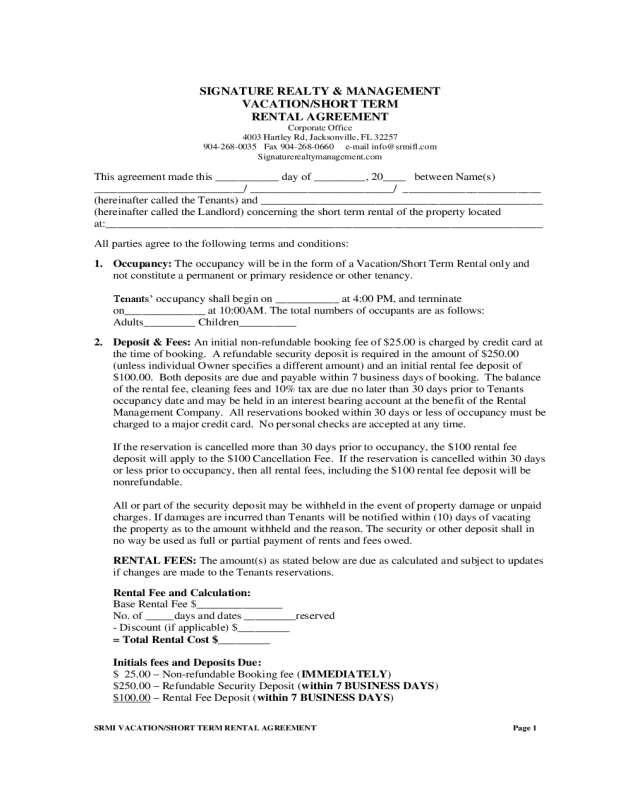 2019 Rent And Lease Template Fillable Printable PDF Forms Handypdf