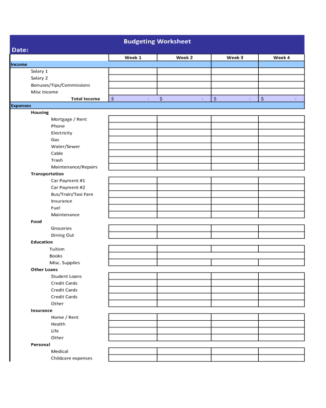 2022 Bi Weekly Budget Template Fillable Printable Pdf Amp Forms Porn 
