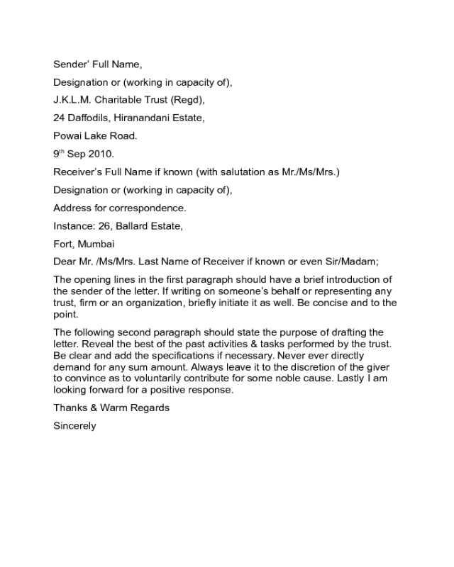 2023 Charity Letter Templates Fillable Printable PDF Forms Handypdf