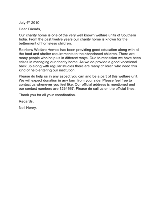 2022 Fundraising Letter Templates Fillable Printable Pdf And Forms 