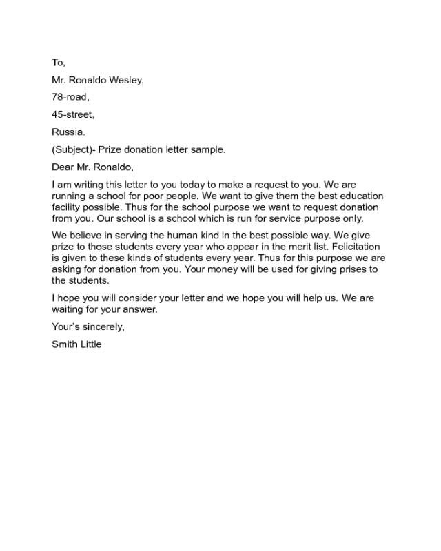 Ta ma Sistematik Re ete Raffle Prize Donation Letter Template 