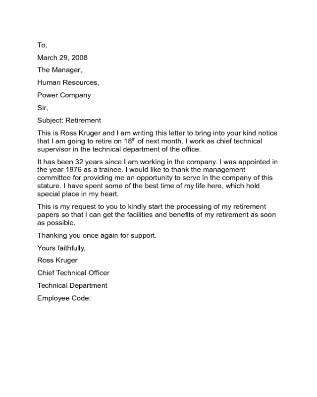 2024 Retirement Letter Templates Fillable Printable PDF Forms 