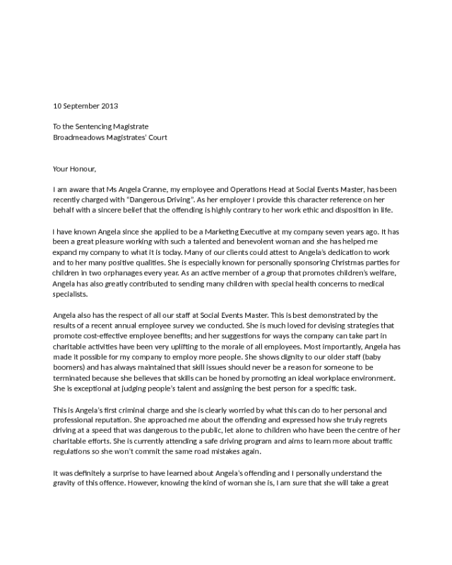 Character Reference Letter For Court Drink Driving Uk Infoupdate