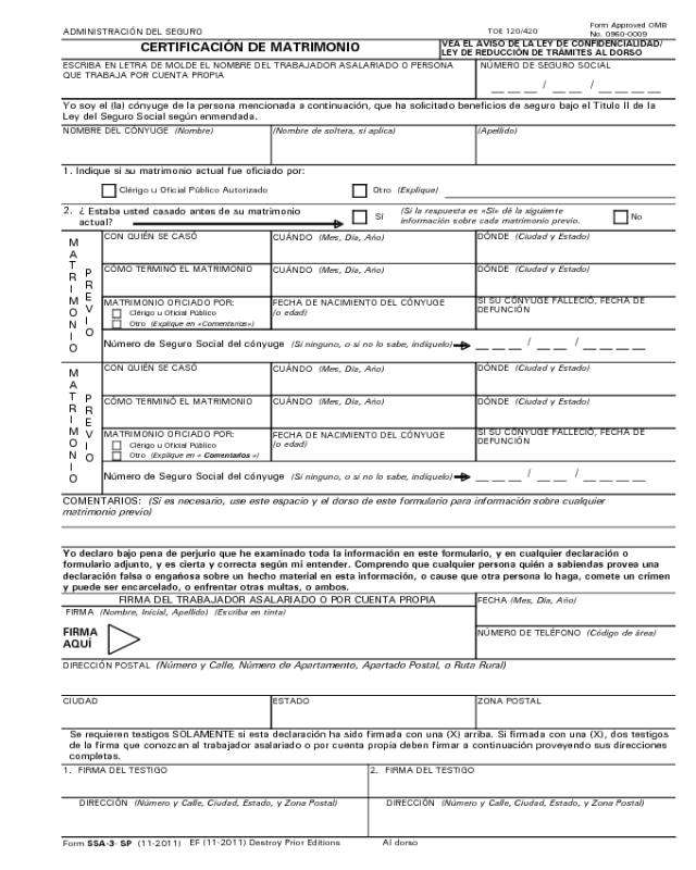 Form SSA 3 SP Edit Fill Sign Online Handypdf