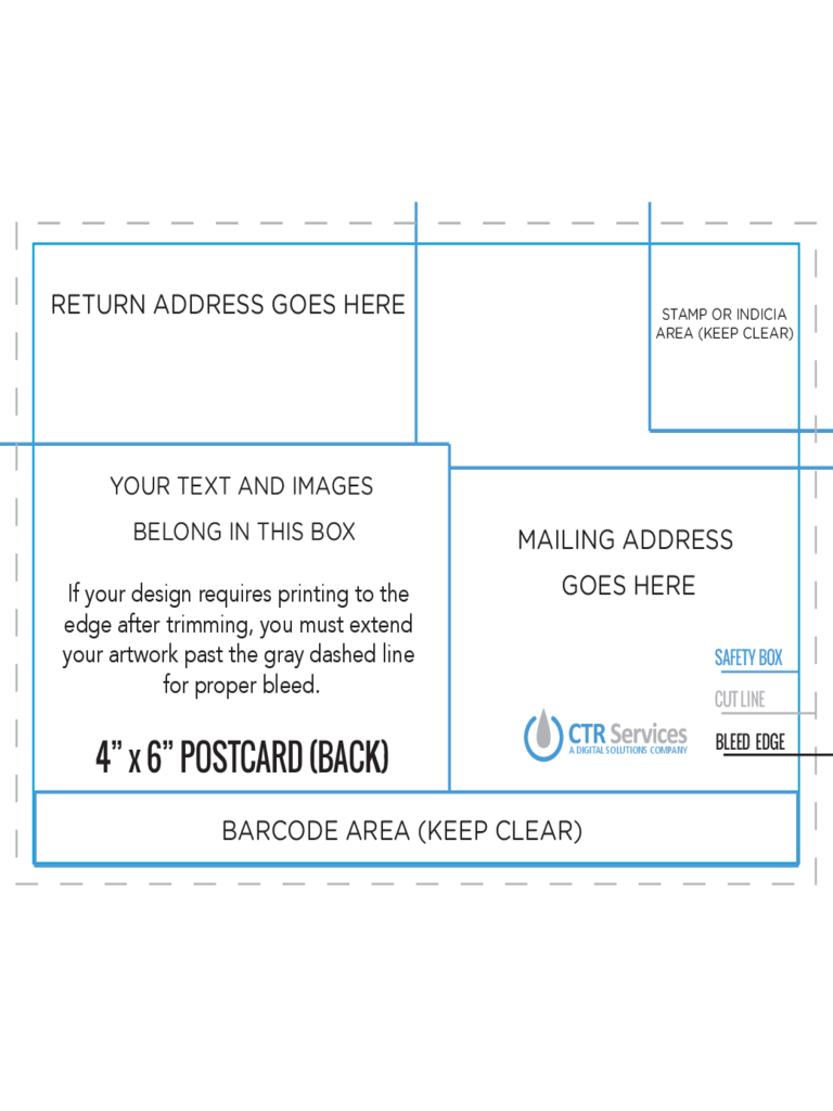 2023 Postcard Back Template Fillable Printable PDF Forms Handypdf