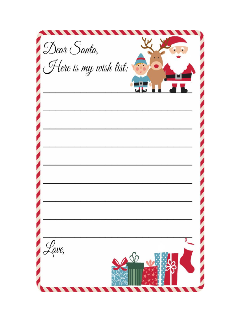 2023 Christmas Wish List Template Fillable Printable PDF Forms 