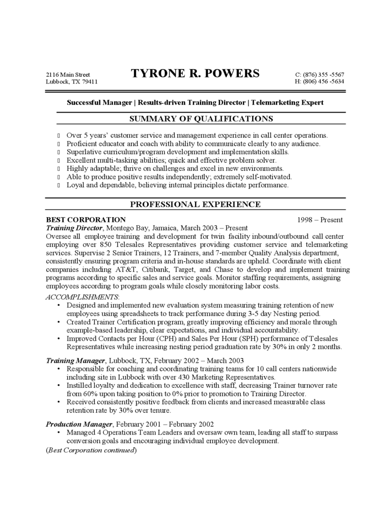 2022 Customer Service Resume Template Fillable Printable PDF Forms Handypdf