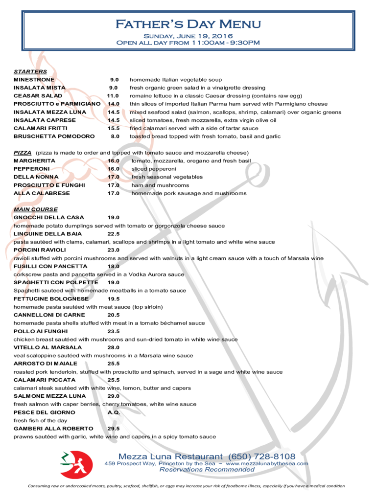2024 Father s Day Menu Template Fillable Printable PDF Forms Handypdf