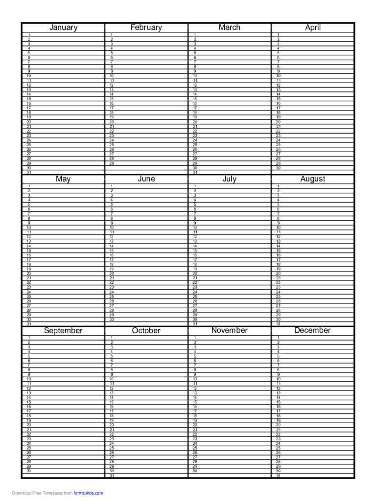 Perpetual Calendar Single Page Edit Fill Sign Online Handypdf