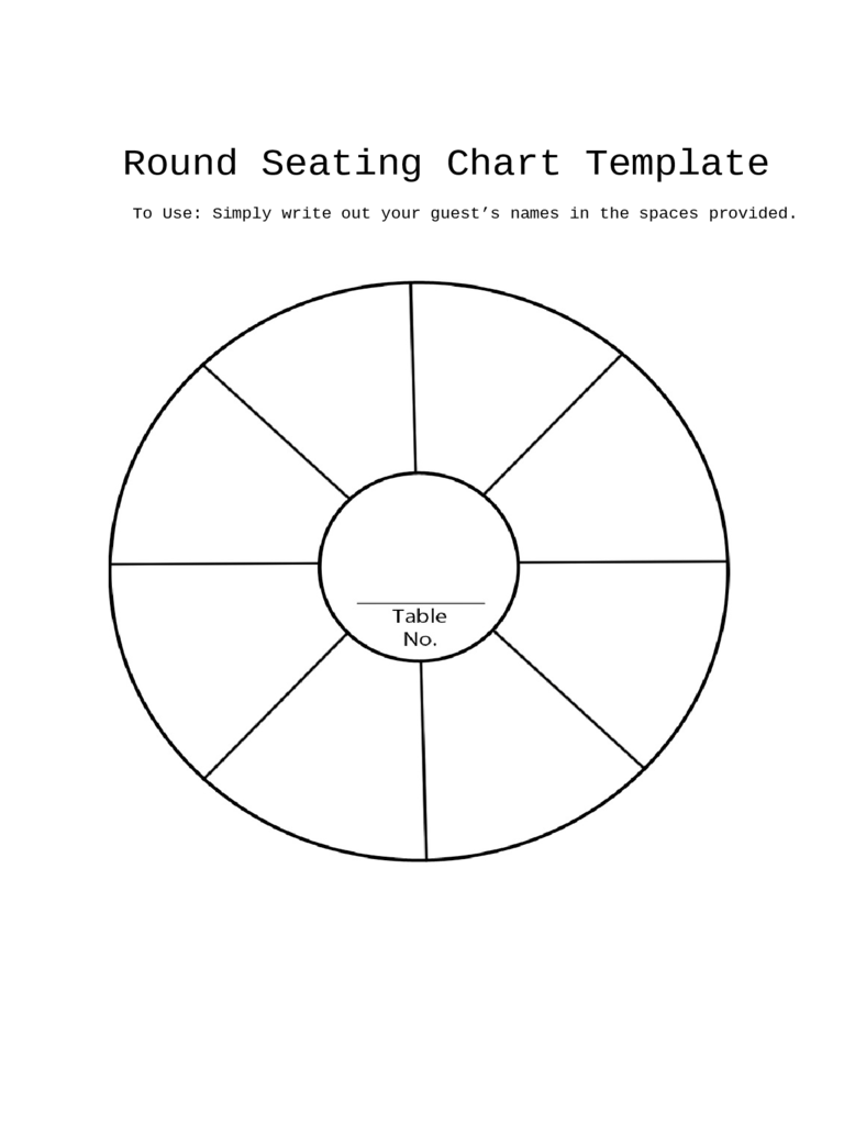 2023 Seating Chart Template Fillable Printable PDF Forms Handypdf
