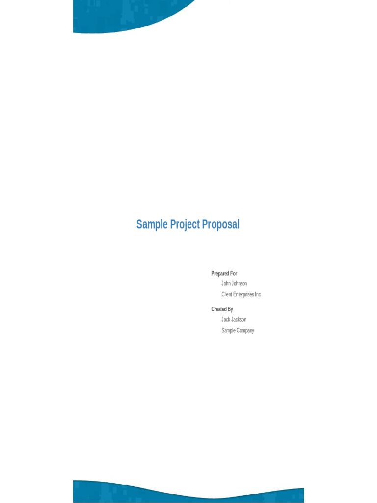 2023 Project Proposal Template Fillable Printable PDF Forms Handypdf