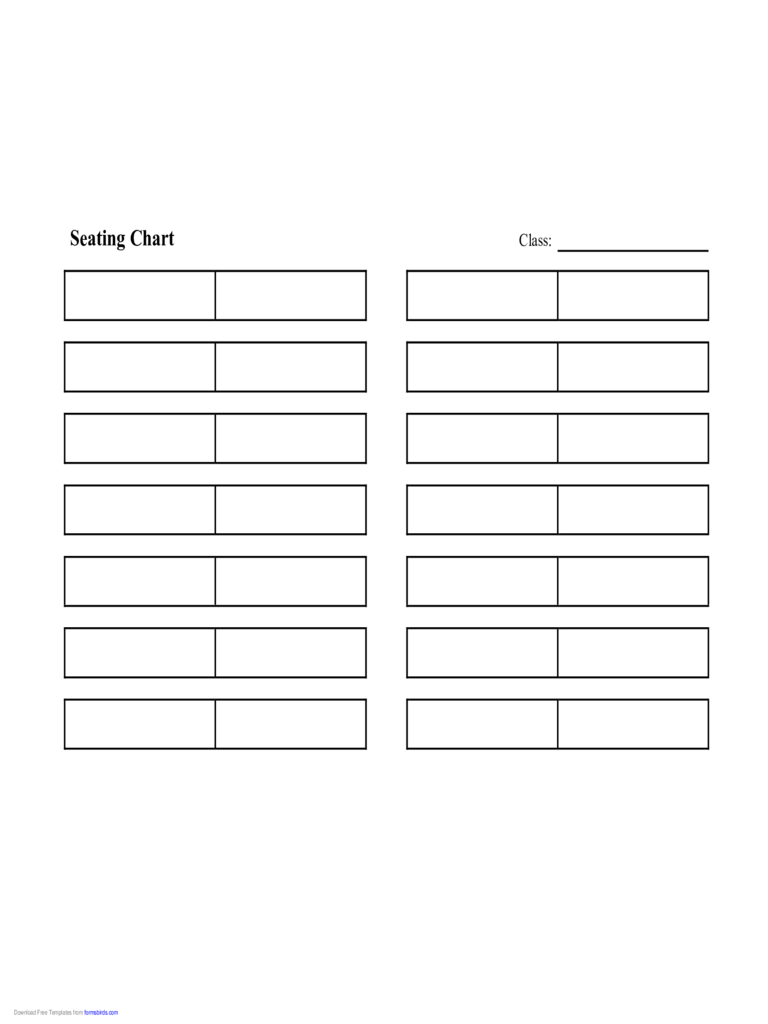 2023 Seating Chart Template Fillable Printable PDF Forms Handypdf