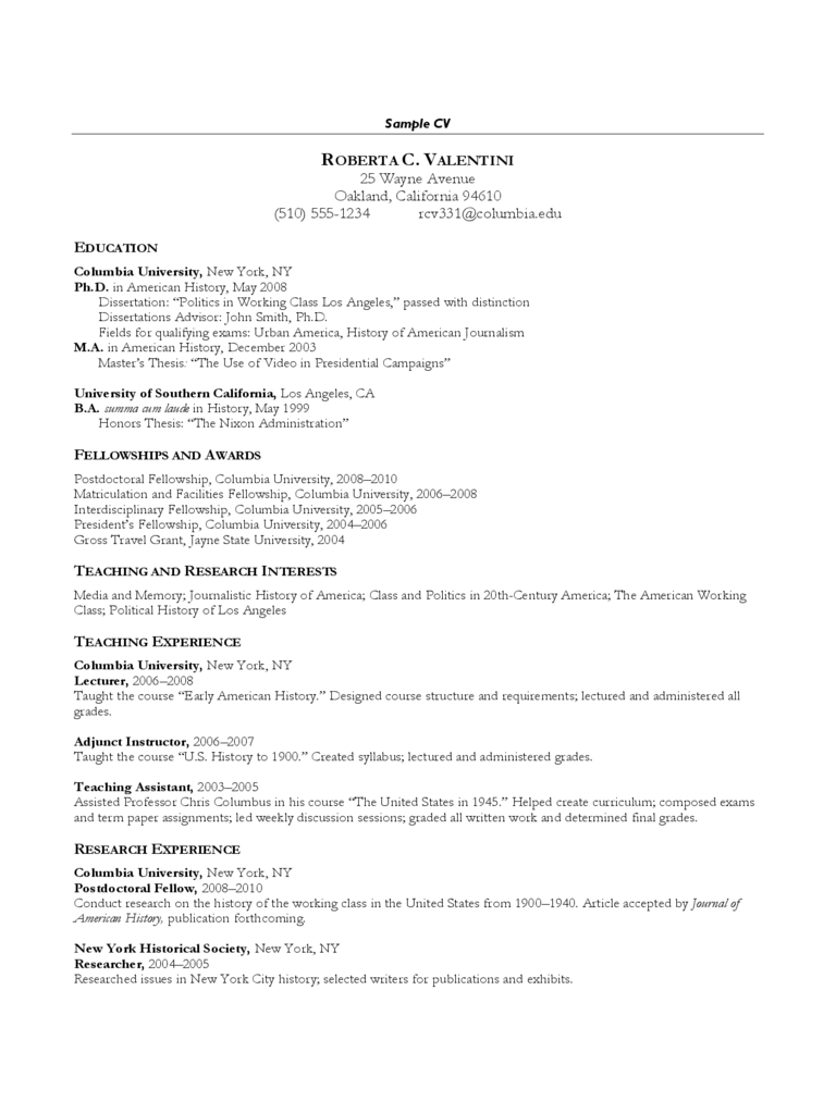 Simple CV Format Edit Fill Sign Online Handypdf