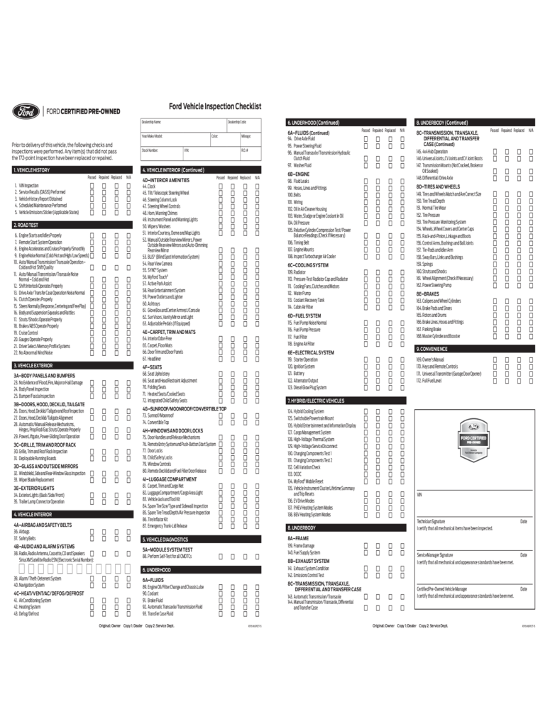 Vehicle Inspection Report Template