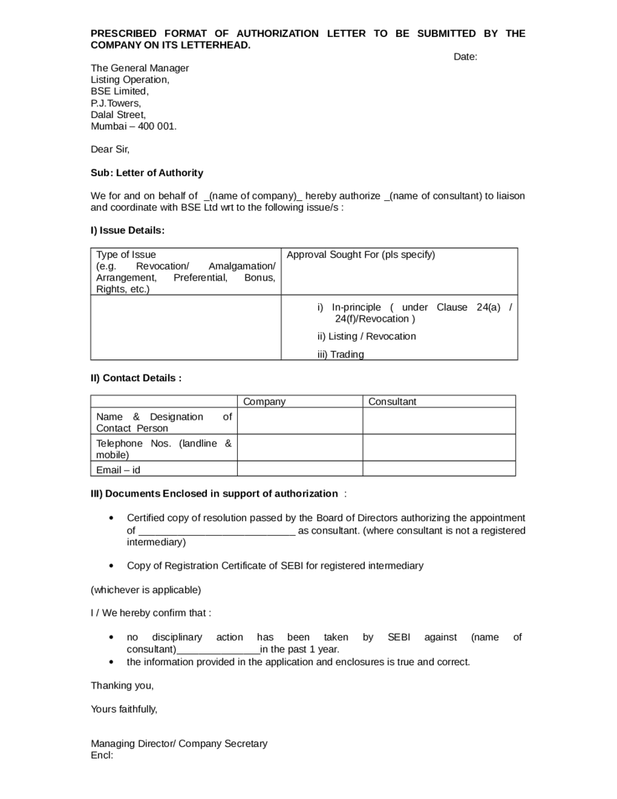2022 Authorization Letter Templates Fillable Printable PDF Forms 