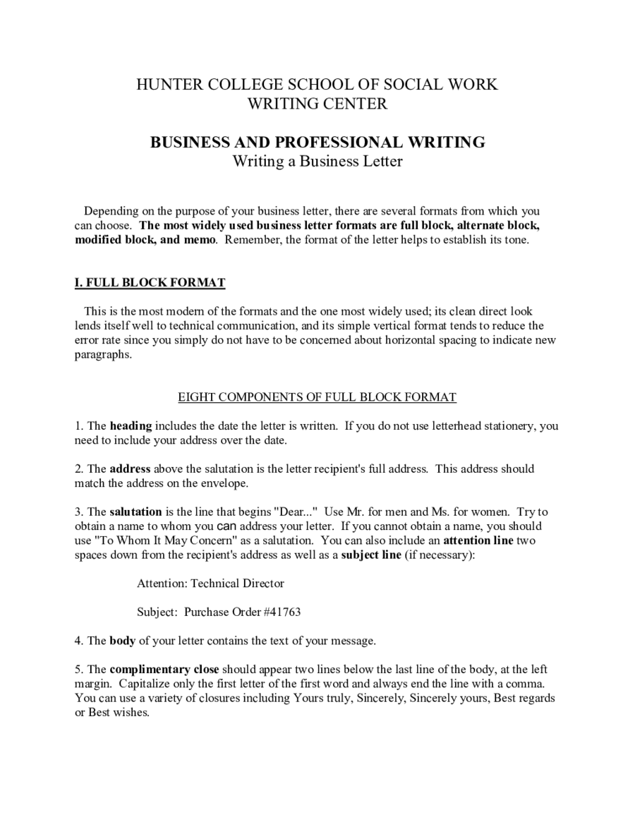 2022 Business Letter Template Fillable Printable PDF Forms Handypdf
