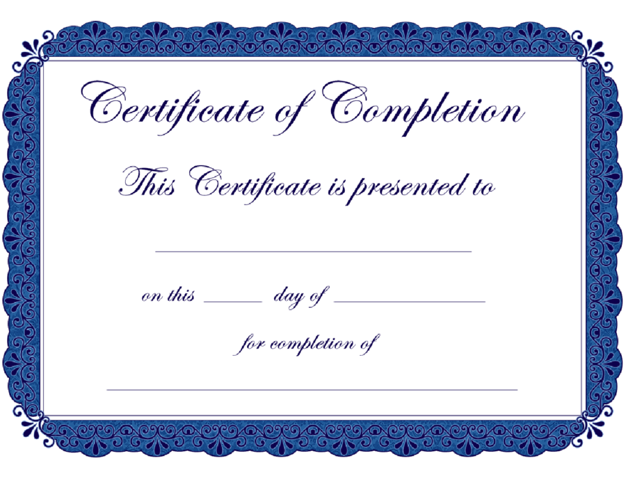 Completion Certificate Template Form Edit Fill Sign Online Handypdf