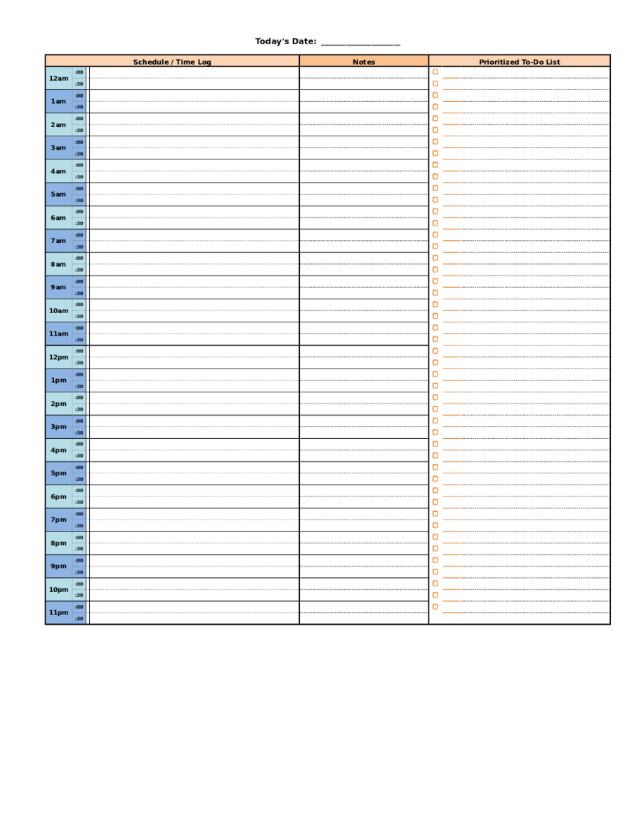 Daily Planner Template Download Edit Fill Sign Online Handypdf