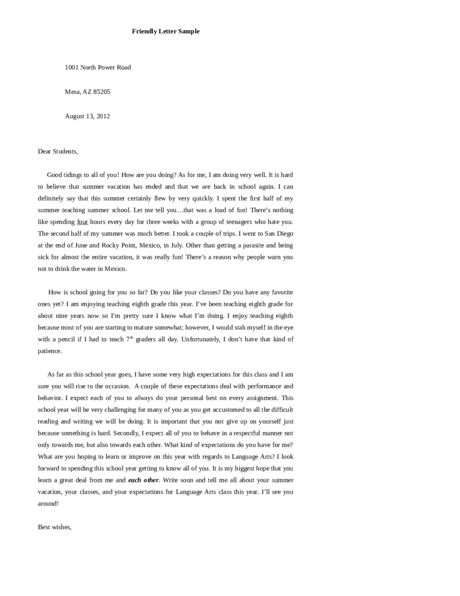 Afrikaans Friendly Letter How To Write A Informal Letter To A Friend