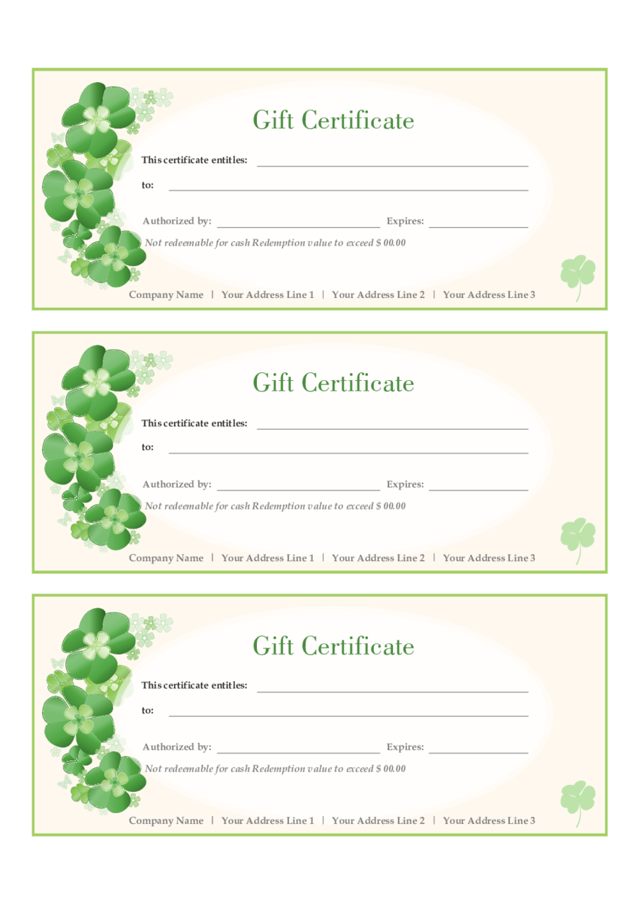 2023 Gift Certificate Form Fillable Printable PDF Forms Handypdf