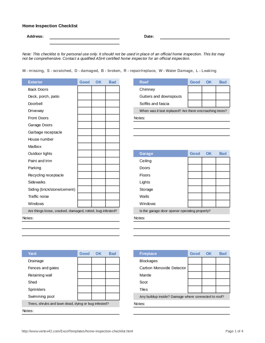 Daily Equipment Inspection Checklist Template Excel