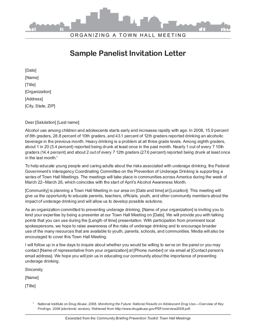 2023 Invitation Letter Sample Fillable Printable PDF Forms Handypdf