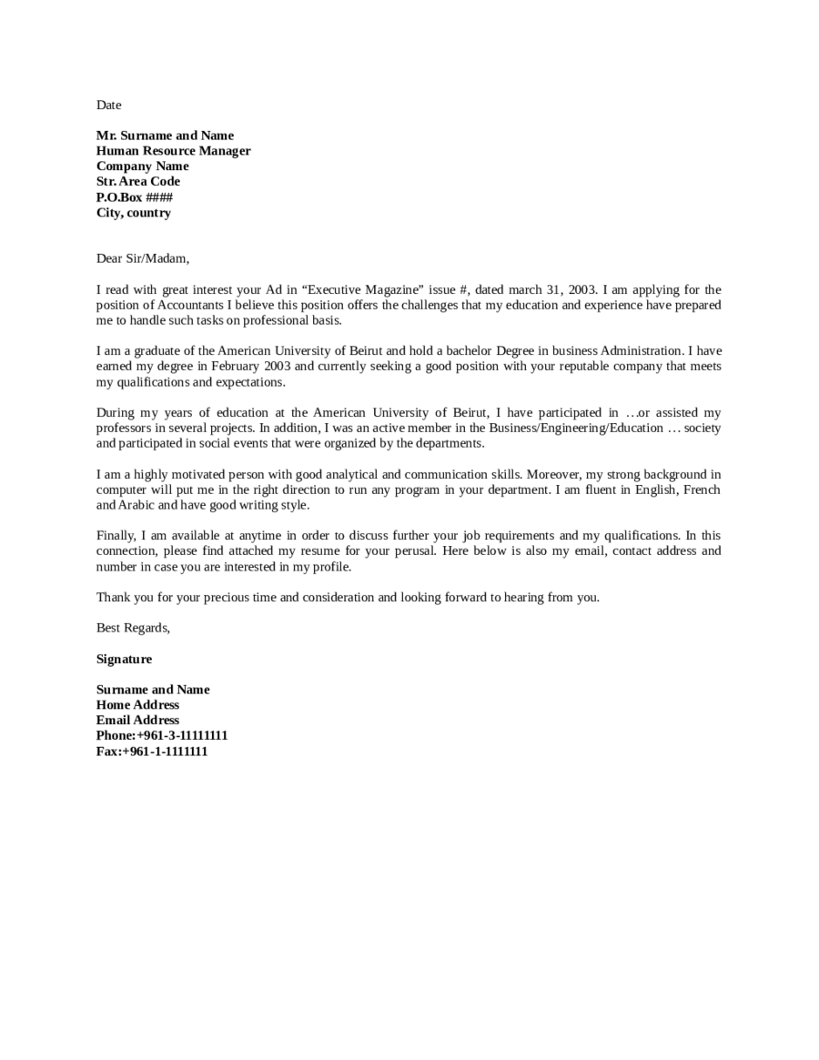 Job Application Letter Format Edit Fill Sign Online Handypdf