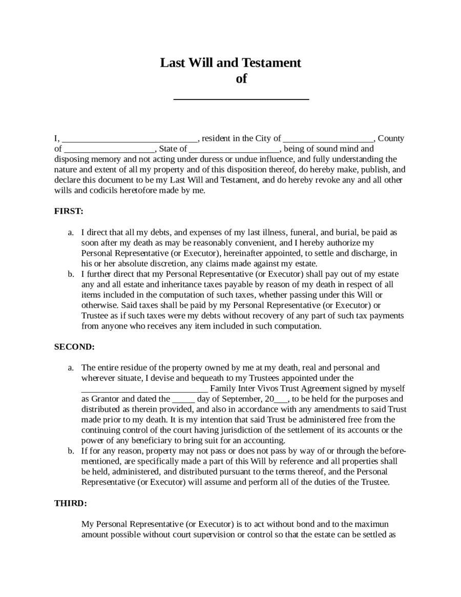Printable Nc Last Will And Testament Form Pdf Printable Word Searches Bank2home