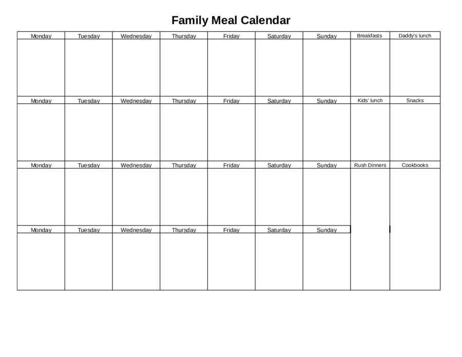 Meal Plan Template Excel Edit Fill Sign Online Handypdf