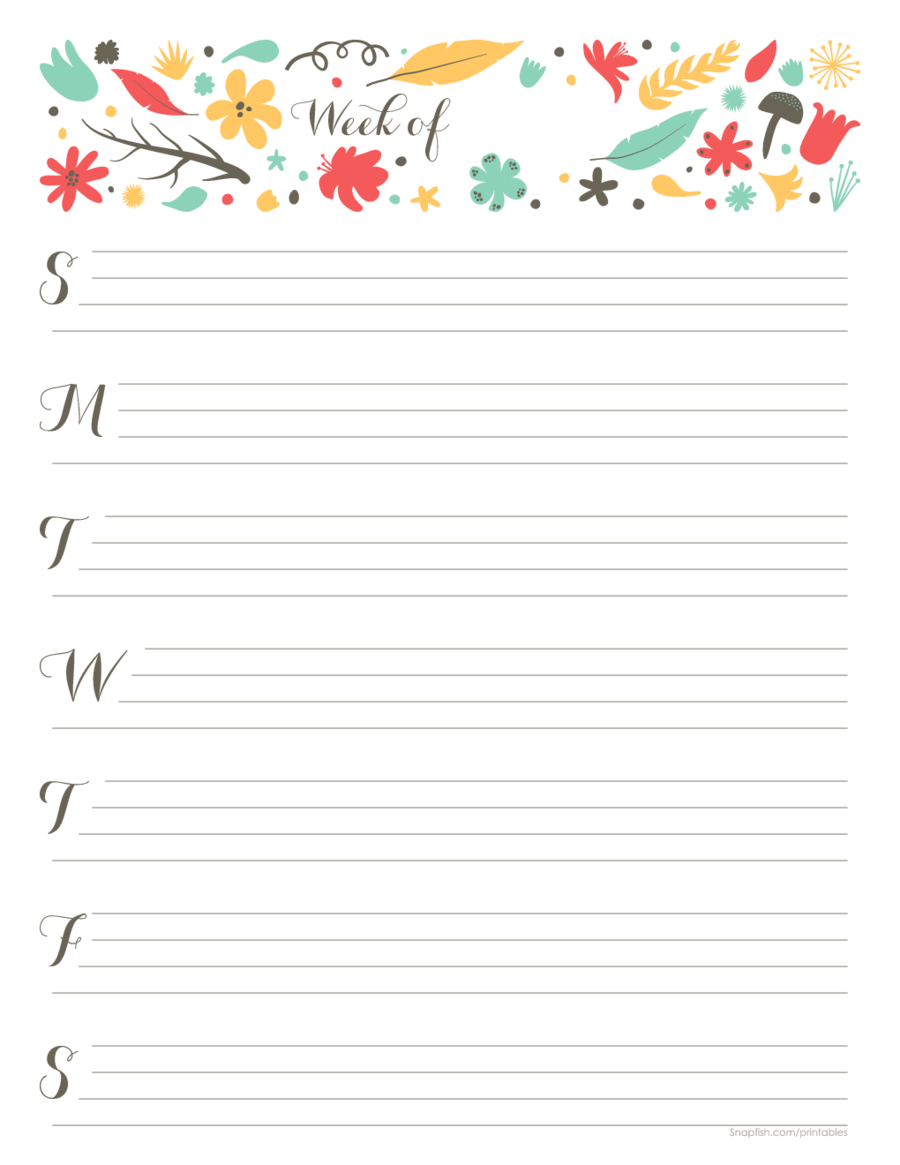 2023 Weekly Planner Template Fillable Printable PDF Forms Handypdf