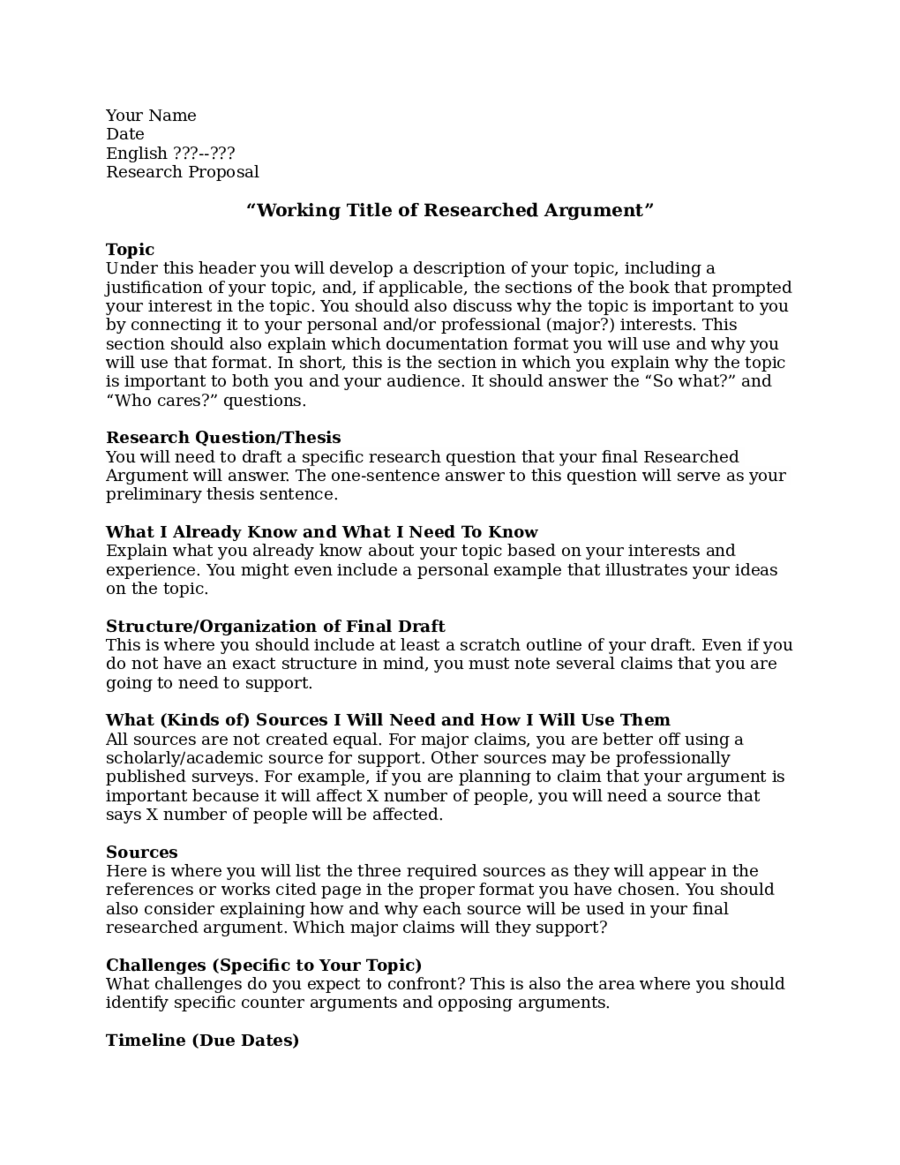 School Essay Research Topic Proposal Example