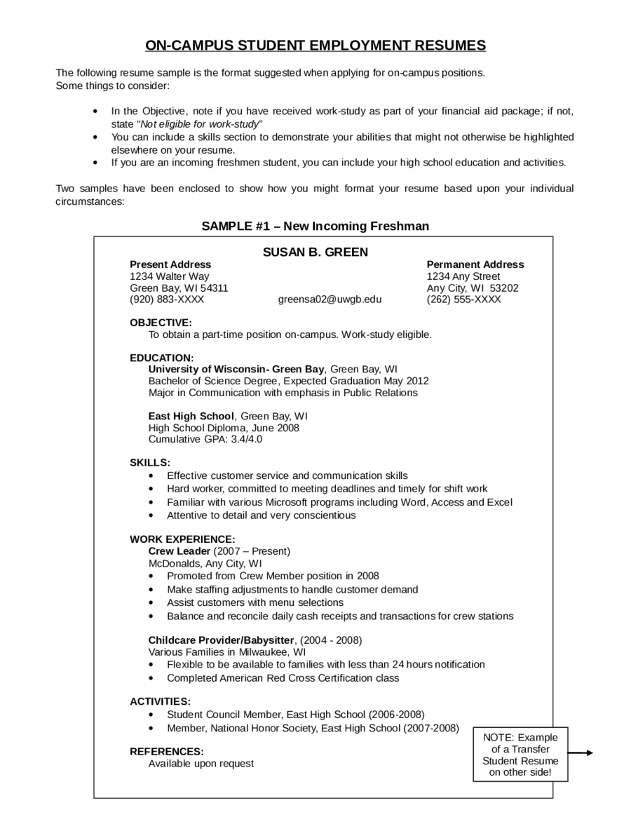 Examples Of A Resume Objective