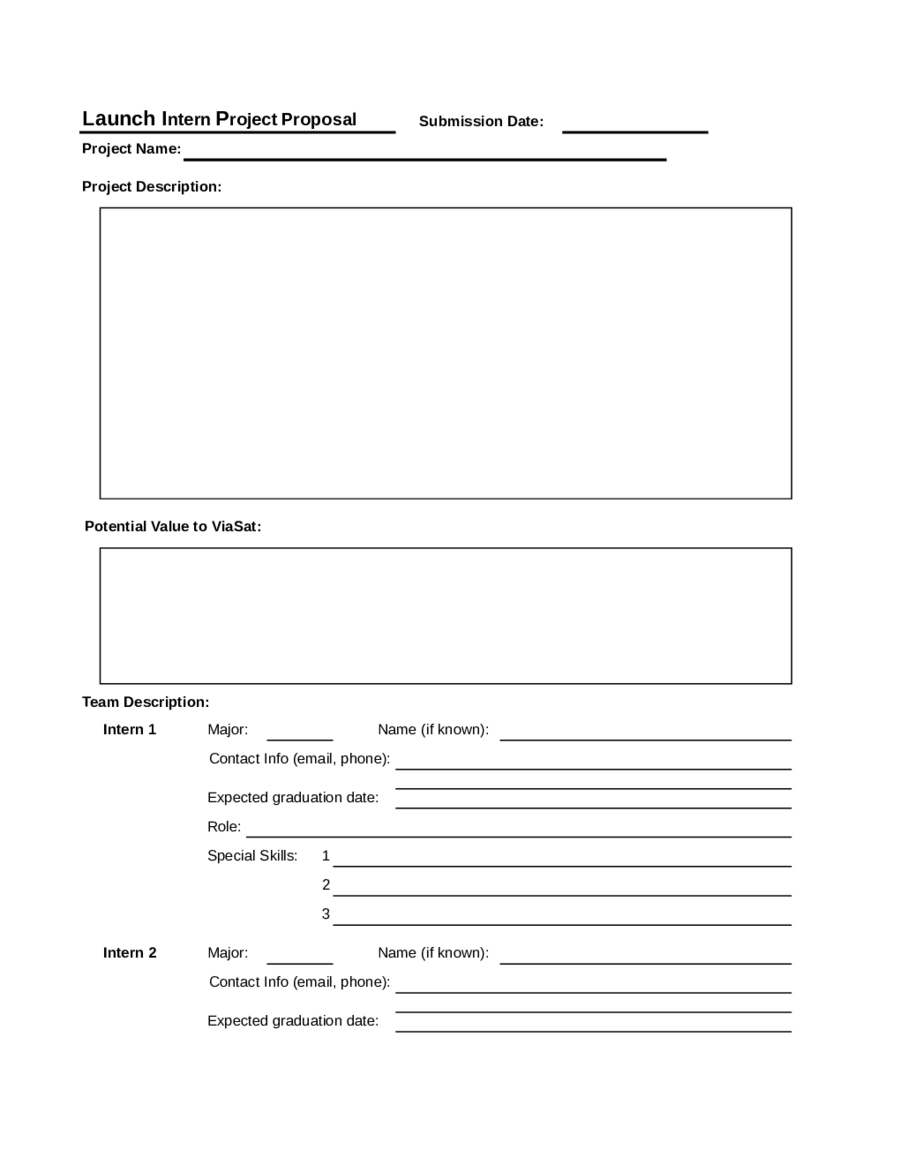 2023 Project Proposal Template Fillable Printable PDF Forms Handypdf