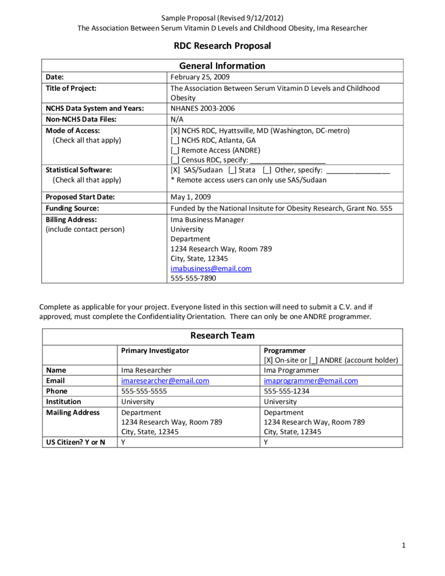 Sample Template For Project Proposal Edit Fill Sign Online Handypdf