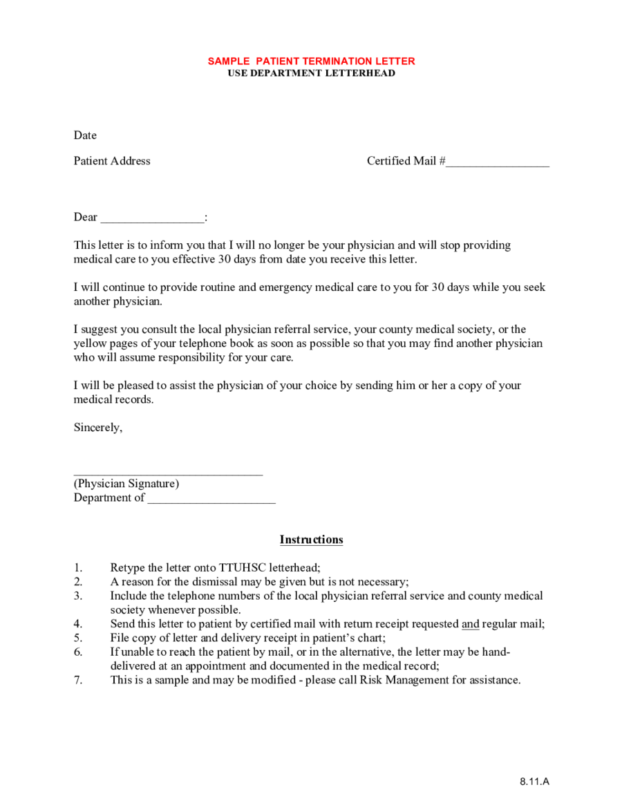 2023 Termination Letter Templates Fillable Printable PDF Forms