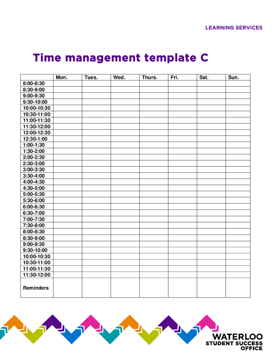 Time Management To Do List Template HQ Printable Documents