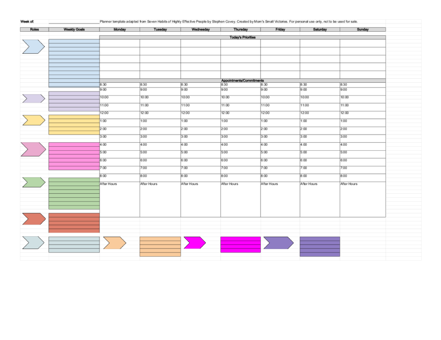 2023 Weekly Planner Template Fillable Printable PDF Forms Handypdf