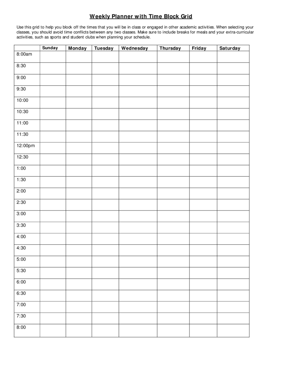 2023 Weekly Planner Template Fillable Printable PDF Forms Handypdf